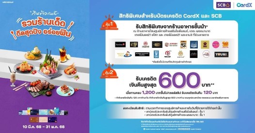 รวมร้านเด็ด ดีลสุดปังกับบัตรเครดิต CardX และ SCB - THE PROMENADE